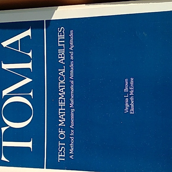 Toma | Office | Toma Test Of Mathematical Abilities Method For ...